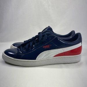 Puma | Shoes | Puma Red White And Blue Leather | Poshmark